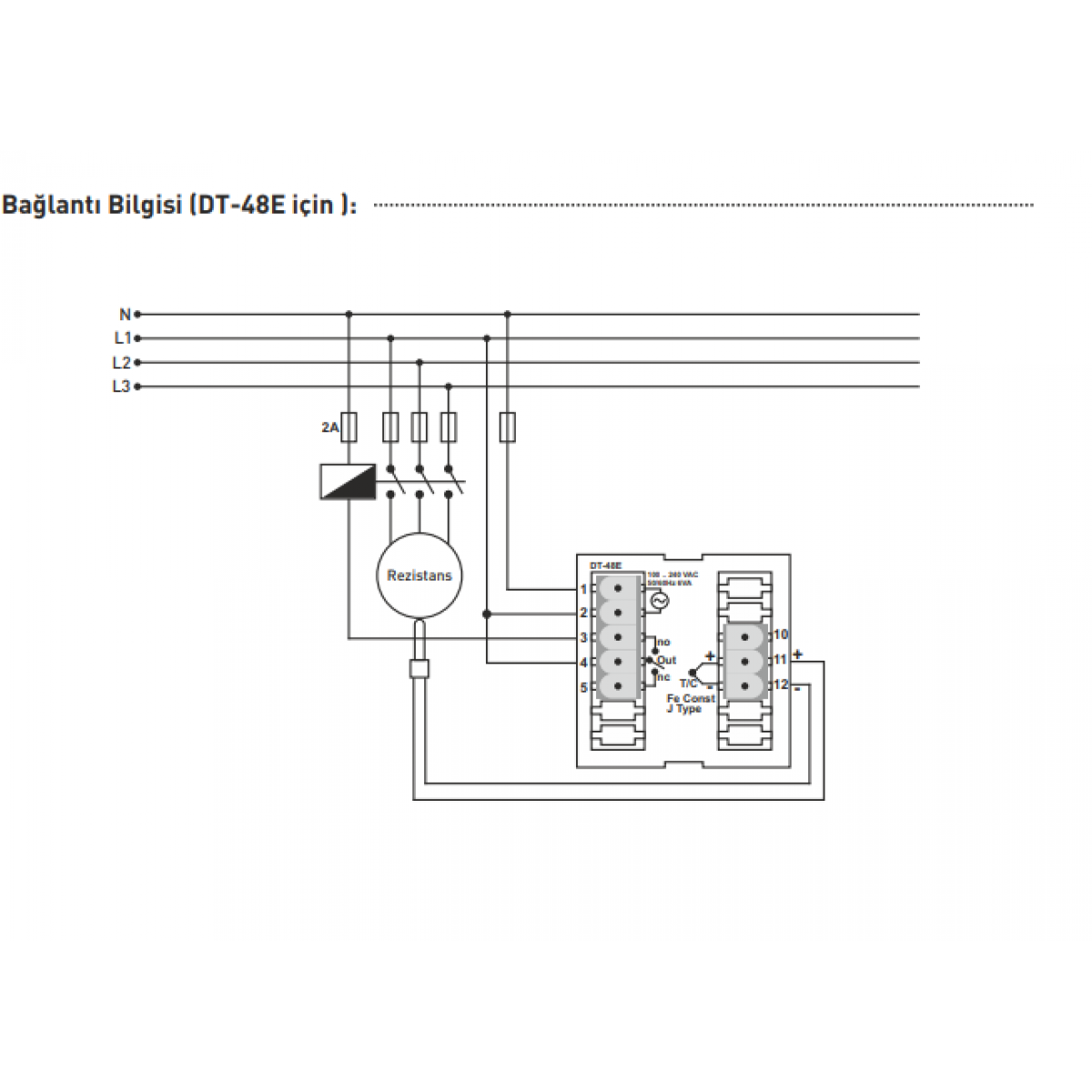 Sıcaklık Kontrol Cihazı DT-36E 36-72mm Tense Kamer Elektrik