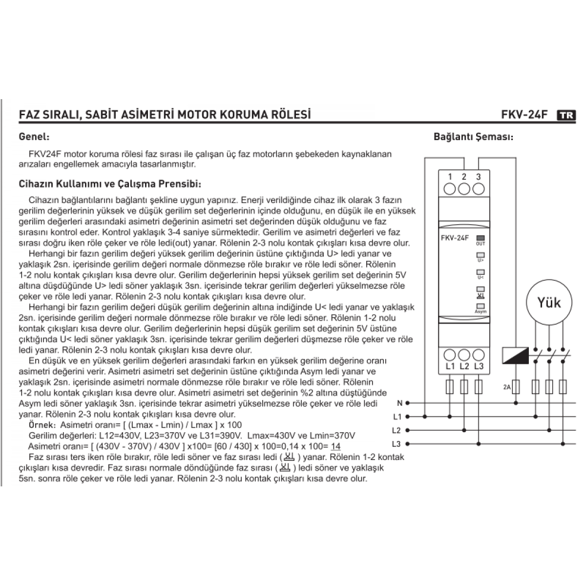 Motor Koruma Rölesi FKV-24F Nötrsüz V-Otomat DIN Kamer Elektrik